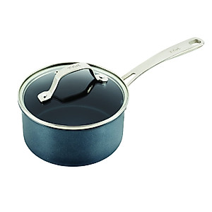 T-fal Platinum Nonstick SaucePan 3 Quart Induction Oven Broiler Safe 500F Cookware, Pots and Pans, Dishwasher Safe Gray