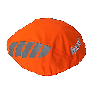 Tucool Racing Night Visual Waterproof Windproof Bike Bicycle Helmet Cover Cycling Rain Cover (Fluorescent Orange)