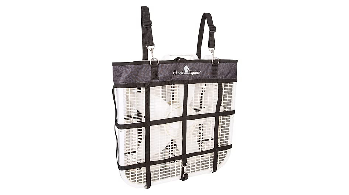 Classic Equine Black Leopard Box Fan Bag
