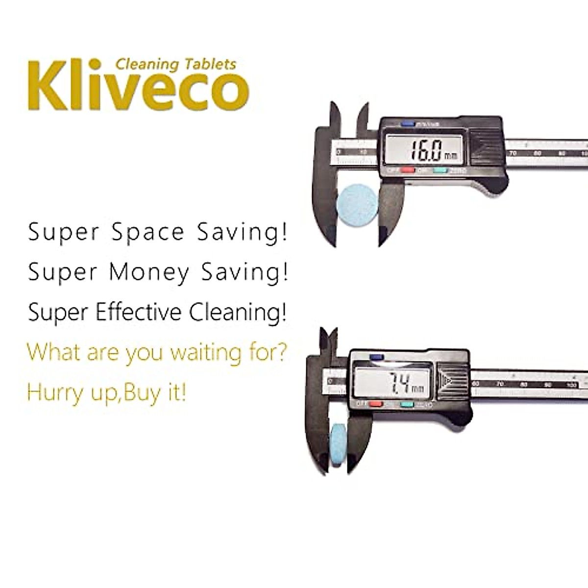 Kliveco 100PCS Car Windshield Washer Fluid concentrate Tablets,Windshield Wiper Fluid,1 Pack Makes 105 Gallons,1 Piece Makes 1.05 Gallons(Winter: Use With De-icer or Methanol)