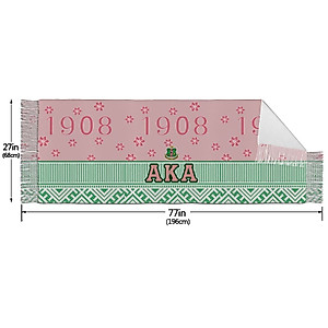 GGBB AKA Scarf Womens Summer Pashmina Shawl Wrap Soft Cozy Sorority Gift Scarves for Women Black One Size