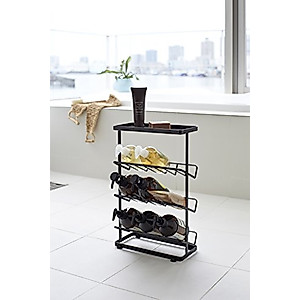 Yamazaki Home Dispenser Free Standing Shower Caddy-Bathroom Organizer Storage Holder | Steel, One Size, Black