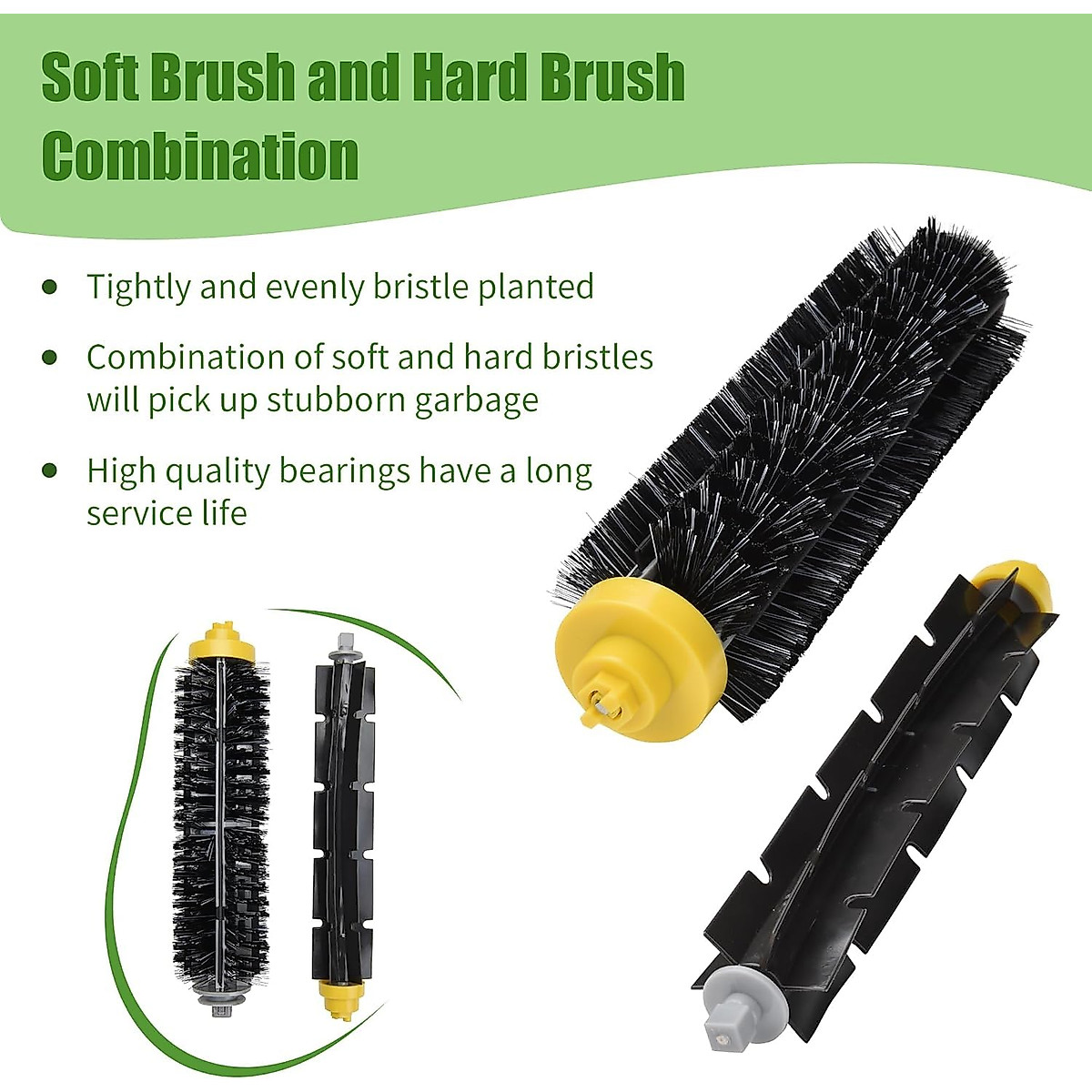 LOVECO Replacement Accessories Kit for iRobot Roomba 600 Series 694 692 690 680 660 665 651 650 614 & 500 Series 595 585 564,6 Filter,6 Side Brush,3 Pairs Bristle and Flexible Beater Brush