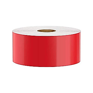 Premium Vinyl Label Tape for DuraLabel, LabelTac, VnM SignMaker, SafetyPro, Viscom and Others, Red, 2" x 150'