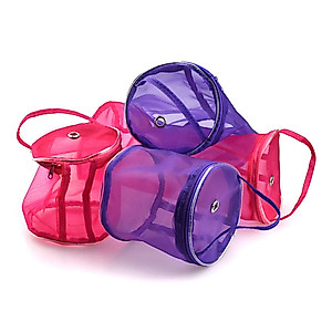 Ciieeo Storage Bag Empty Yarn Container Yarn Tote Bag Yarn Mesh Bag Knitting Yarn Bag Shearling Handbag Tote Bag with Zipper Knitting Holder Yarn Storage Travel Purple Organizer to Weave