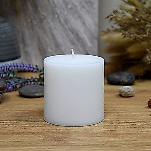Zest Candle Pillar Candles, 3 by 3-Inch, White Citronella