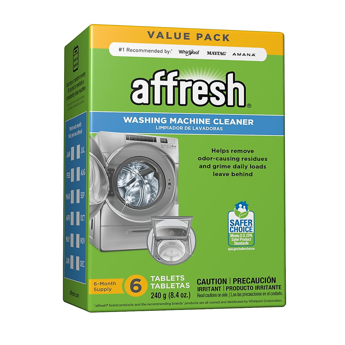 Affresh Washing Machine Cleaner, Cleans Front Load and Top Load Washers, Including HE, 6 Tablets