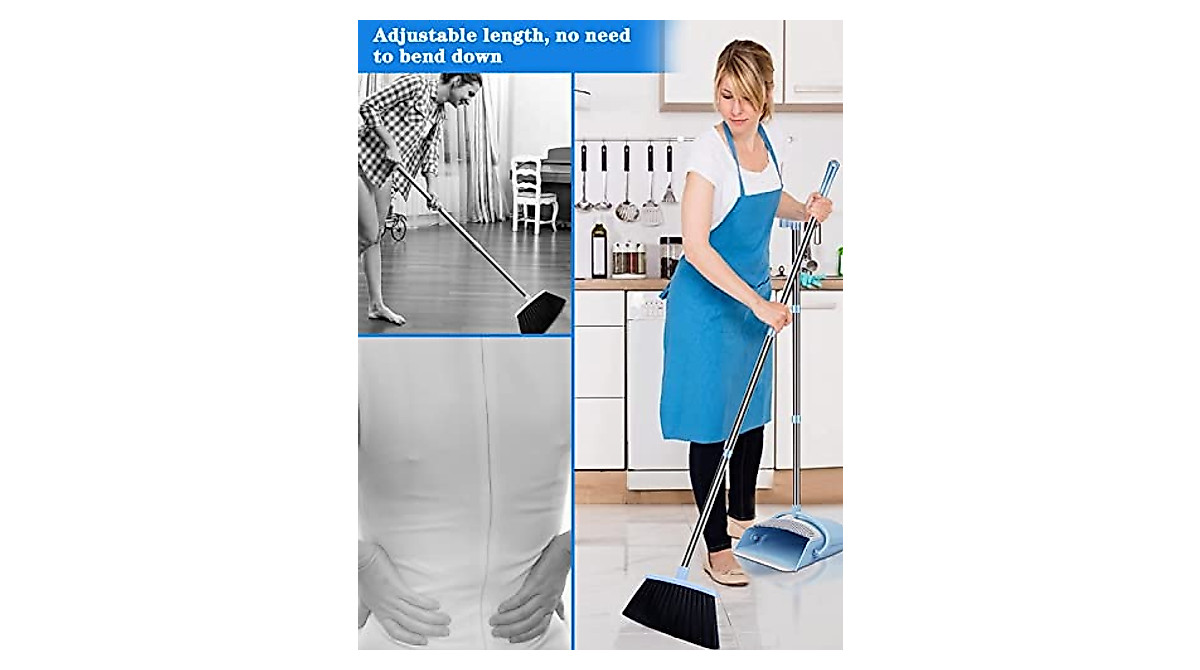 50'' Broom and Dustpan Set for Easy Cleaning
