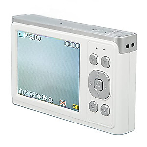 Tgoon Digital Camera, Portable Camera ABS Metal 50MP Pixels LED Fill Light 2.88in IPS HD Screen for Video Recording(White)