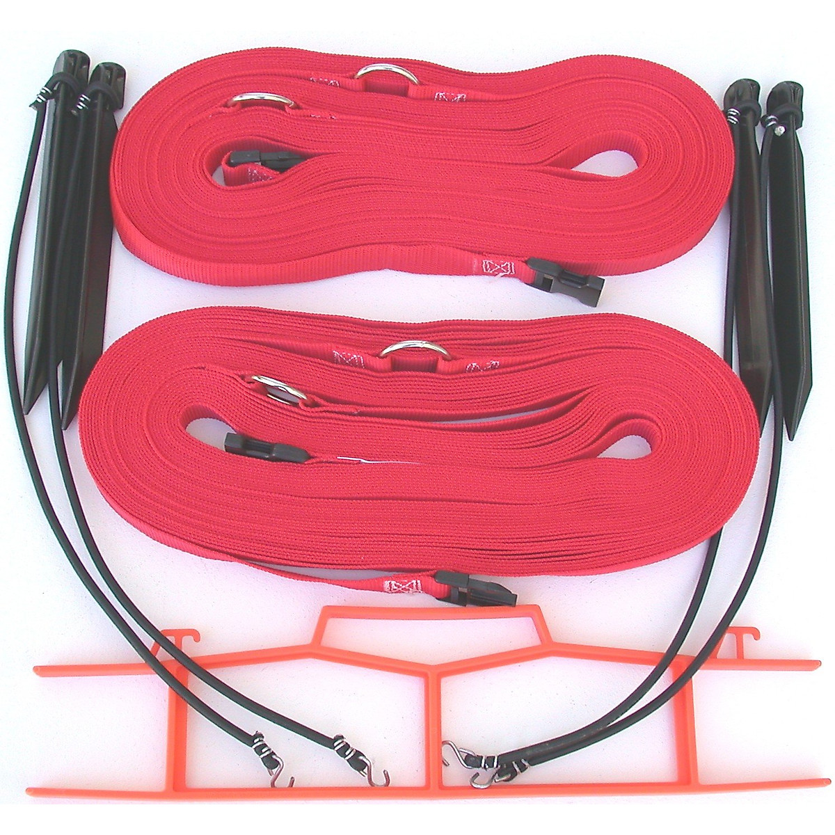 Home Court 1-inch Non-Adjustable 30-ft Sand Court Line - 17NAS (Red)