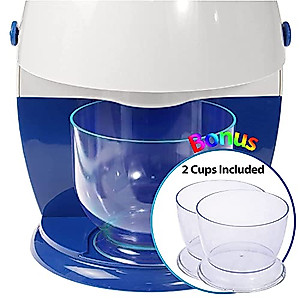 Letusto Shaved Ice Maker - Slushie Machine Use Normal Refrigerator Ice Cubes, with Stainless Steel Blades for Snow Cone, Cocktails and Snow Flakes, Bingsu Ice Shaver (Pink)