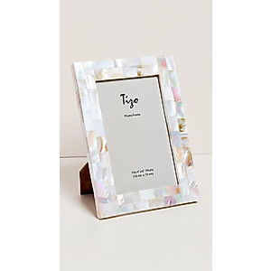 Tizo Design Women's Photo Frame 4x6, Mother of Pearl White, One Size