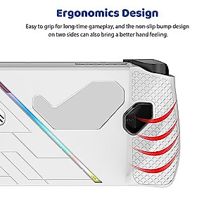 Protective Case for Rog Ally, DOBEWINGDELOU Soft Silicone Cover Case for ASUS Rog Ally Gaming Handheld, Full Protection, Anti-Scratch, Anti-Slip, and Shock-Absorbing Protective Case White