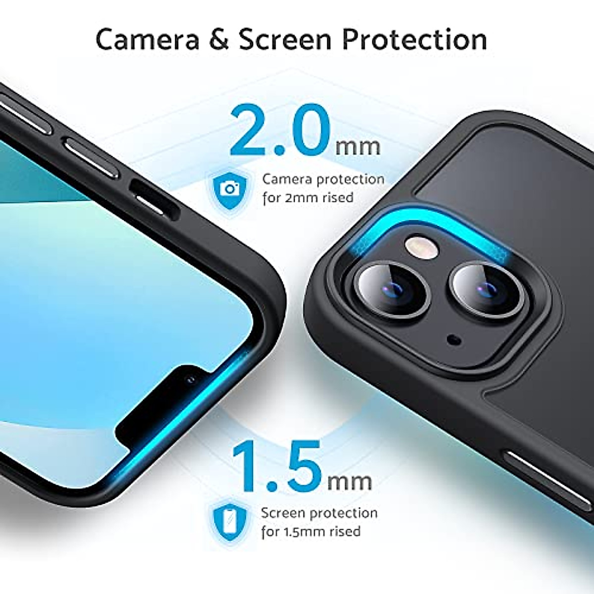 Anqrp Designed for iPhone 13 Mini Case, [Support Wireless Charging] Soft Silicone Slim Anti-Scratch Phone Case for iPhone 13 Mini 5.4 inch, Black