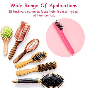2 Pieces Hair Brush Cleaner Tool 2-in-1 Hair Brush Cleaning Tool Hair Brush Remover Rake for Removing Hair Dust Mini Wet Hair Comb for Removing Dirt Home Salon Use