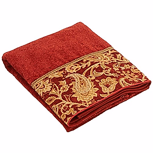 Avanti Linens Arabesque Hand Towel, Brick