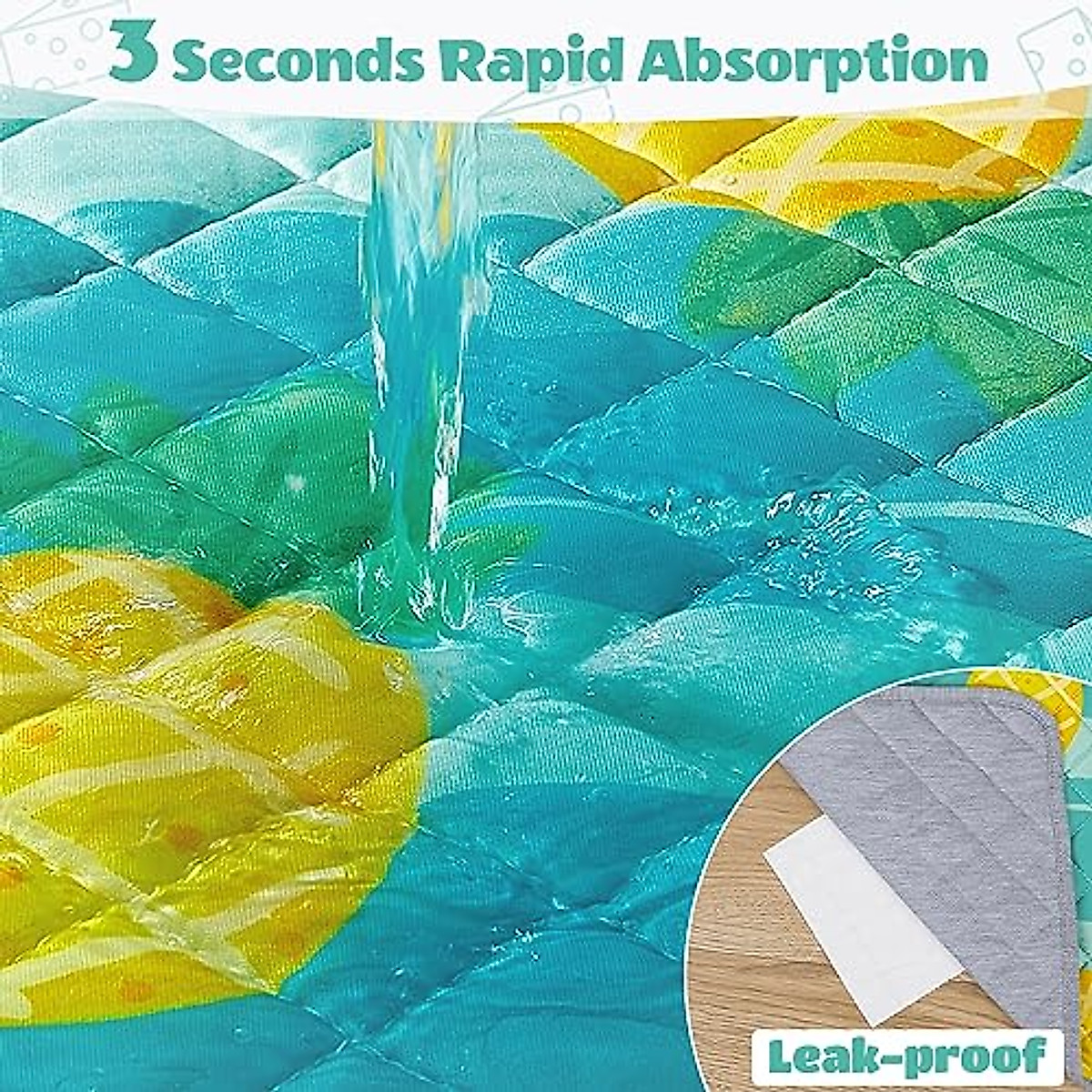 2 Pack Washable Guinea Pig Cage Liner - Reusable Guinea Pig Mat, Waterproof Bedding for Cage, Super Absorbant Pee Pads for Small Animals