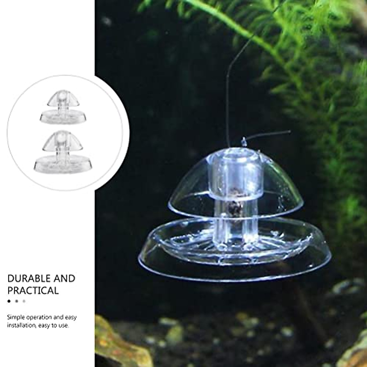 balacoo 2Pcs Transparent Snail Catchers Aquarium Leech Traps Leech Catchers Aquarium Accessory