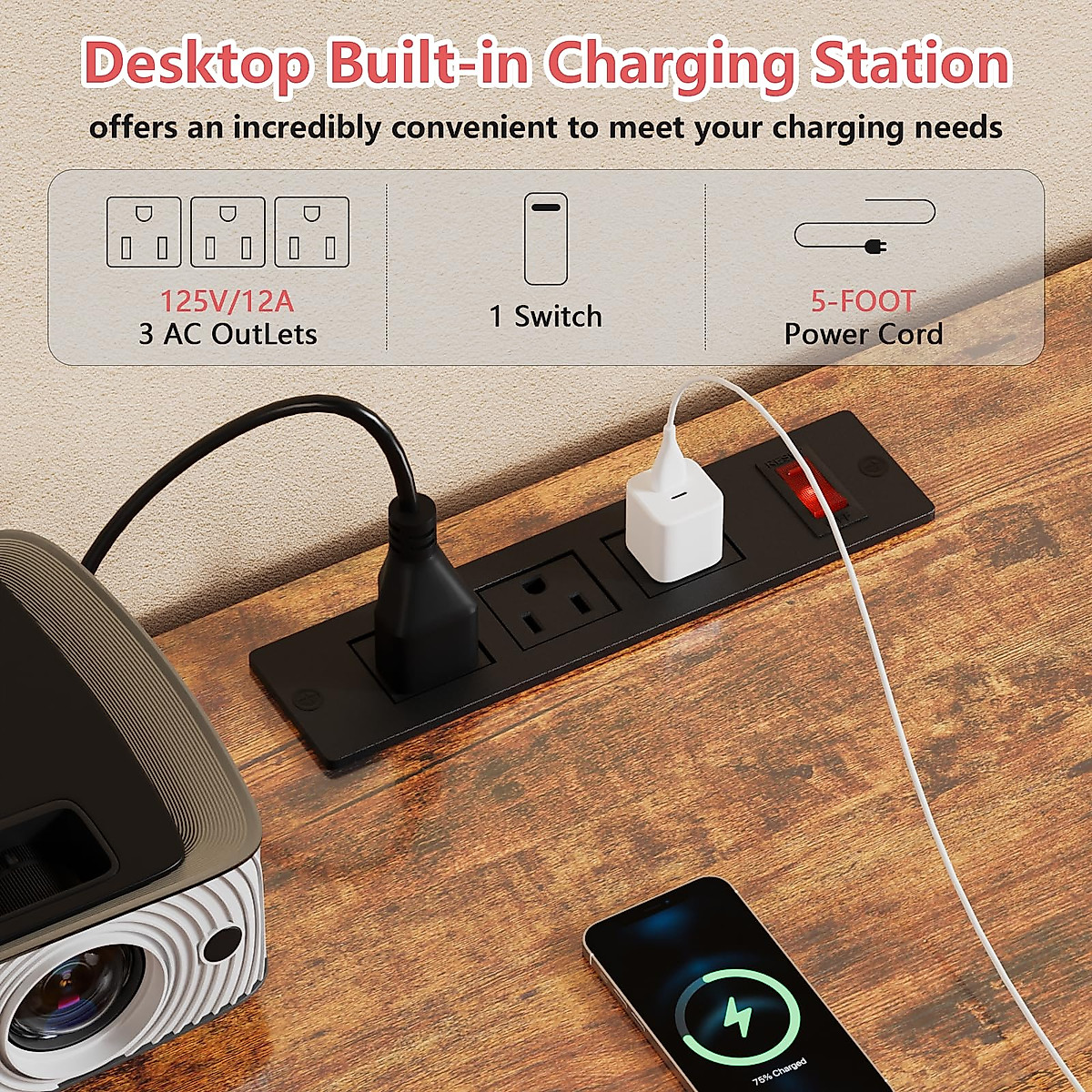 Furnulem Bedroom Dresser TV Stand with 8 Drawers, Long Chest of Drawers with Power Outlets Wood Desk Top - for Closet, Living Room Wide Storage Fabric Bins, Industrial Furniture (Rustic Brown)