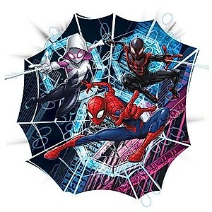 5 Inch Web Trio Decal Spider-man Spider-woman Spider-Gwen Stacy Miles Morales SpiderMan Marvel Comics Removable Peel Self Stick Adhesive Vinyl Wall Sticker Art Kids Room Home Decor Boys 5 1/2 x 5 Inch