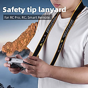 LICHIFIT Widen Lanyard Strap Neck Sling with Warning Sign Drone Accessory for DJI RC PRO/for DJI RC/Mini 3 Pro Remote Controller