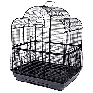 N//A Bird Seed Catcher Large Nylon Net Feather Seeds Collection Net Cover Birdcage Skirt Cage Debris Controls The Mess