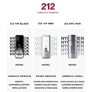 Carolina Herrera 212 Men Fragrance For Men - Timeless Scent - Warm Sandalwood - Fresh Notes - Beautifully Bright Fragrance - Energetic Green With Sensual Peppery Spices - Edt Spray - 1.7 Oz
