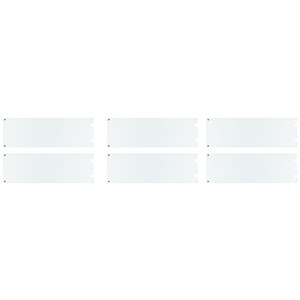 Set of 6 - Office Corporate Wall Sign, Double Sided, Magnetic Frame, Standoff Mounted (12"W x 4"H)