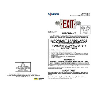 Compass CCG Hubbell Lighting LED 2 Head Emergency Light, White