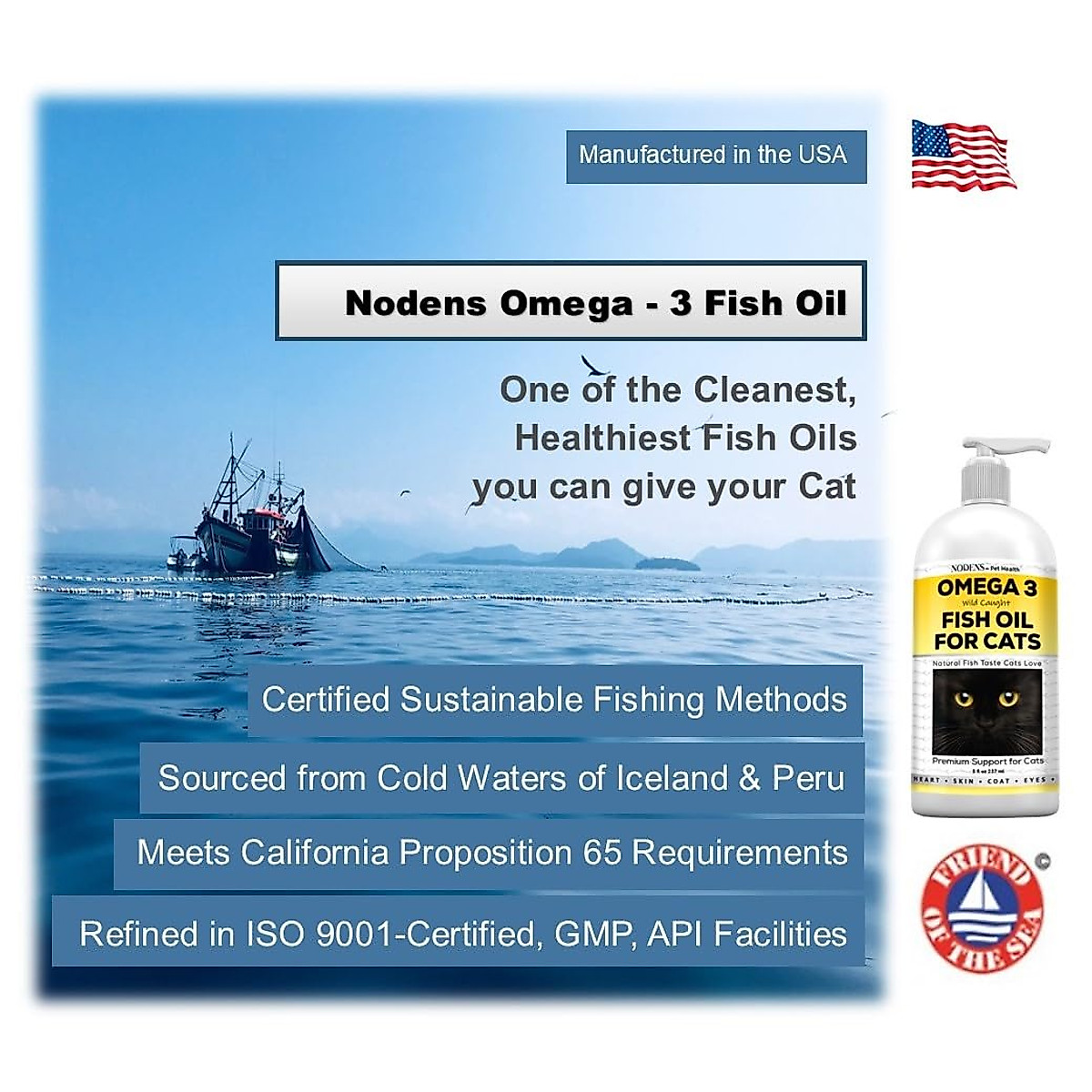 Fish Oil for Cats Natural Omega 3 Fish Oil Liquid for Pets - Cat Shedding Products, Cat Dandruff - Omega 3 Fish Oil for Cats Hairballs - Cat Health Supplies Omega 3 for Cat Vitamins and Supplements