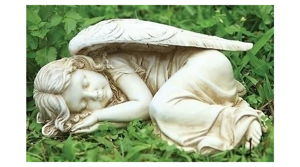 Joseph's Studio Sleeping Angel Statue for Garden Decor