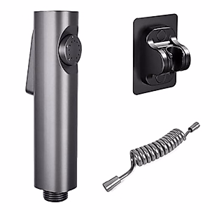 Adjustable Pressure Handheld Bidet Sprayer Set For Toilet ABS Diaper With Spring Hose Simple Installation