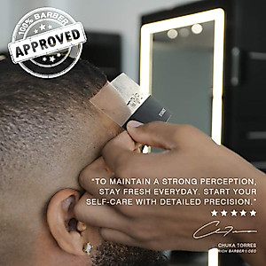 The Rich Barber N'Hance Hair Building Fiber Application Cards, 5 Pack - Hairline Line Up & Enhancement Applicator Tool - Works with All Hair Building Fibers - For Barbers & Personal Use