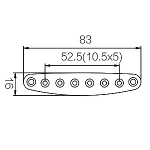 KAISH Guitar Bridge String Thru Body Ferrule Plate Guitar String Ferrules String Bushing Plate for Electric Guitar Chrome
