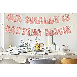Our smalls is getting biggie banner, 1st Birthday Decorations，Notorious The Big One Biggie 1st Birthday Decor For Kids, Hip Hop Theme First Birthday Baby Shower Party Supplies Rose Gold Glitte.