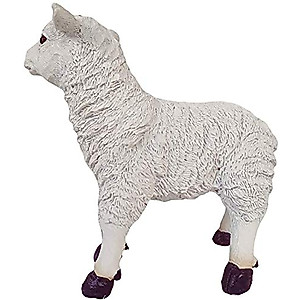 Taotenish Sheep Statues Resin Goat Lamb Statue Outdoor Statues for Garden Decor, Wedding Party Decor - Standing Left