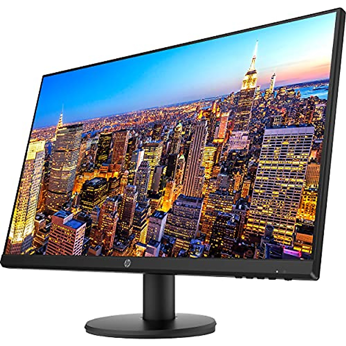 HP P27v G4 27 Inch IPS LED Backlit Monitor 2-Pack Bundle with FHD 1920 x 1080, Blue Light Filter, HDMI, VGA