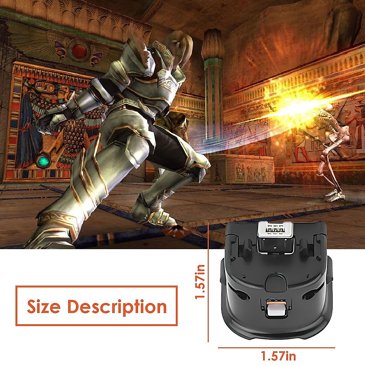 Wii Motion Plus Sensor Adapter with Silicon Case Cover and Wrist Strap, Wii Nunchuk Remote Controller Attachment for Nintendo Wii and Wii U Black