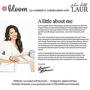 bloom daily planners Double Sided Daily Planning System Tear Off to-Do Pad - Undated Checklist Notepad Organizer with Perforated Sheets - 6" x 9" - Plan With Laur