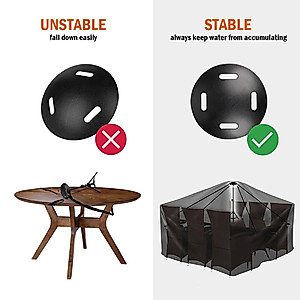 iCOVER Support Pole System for Patio Furniture Cover, Adjustable Height for Grill and Patio Dining Table Set Cover, Avoid Water Accumulation (Includes Straps)