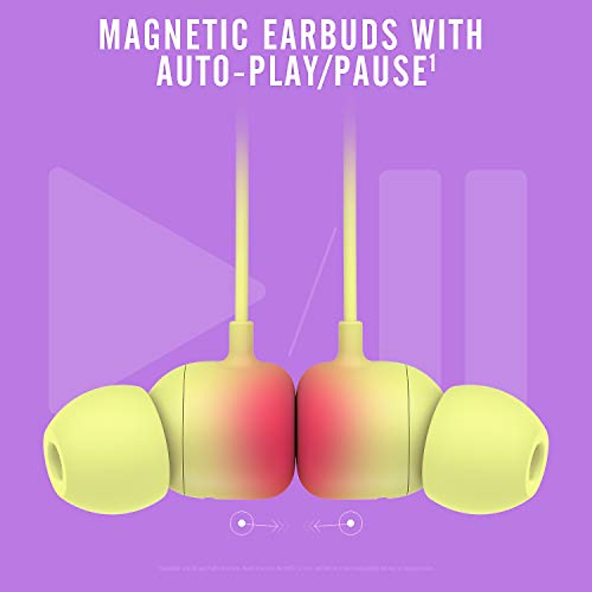 Beats Flex Wireless Earbuds – Apple W1 Headphone Chip, Magnetic Earphones, Class 1 Bluetooth, 12 Hours of Listening Time, Built-in Microphone - Yuzu Yellow