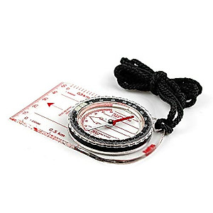 FHDGH Orienteering Cross-Country Ruler Pointing to The North Needle, Measuring Length, Measuring Distance, Map Positioning, Basic Positioning