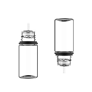 Chubby Gorilla 30ML v3 Stubby Unicorn Bottle Clear Bottle with Black Cap - (5pack)