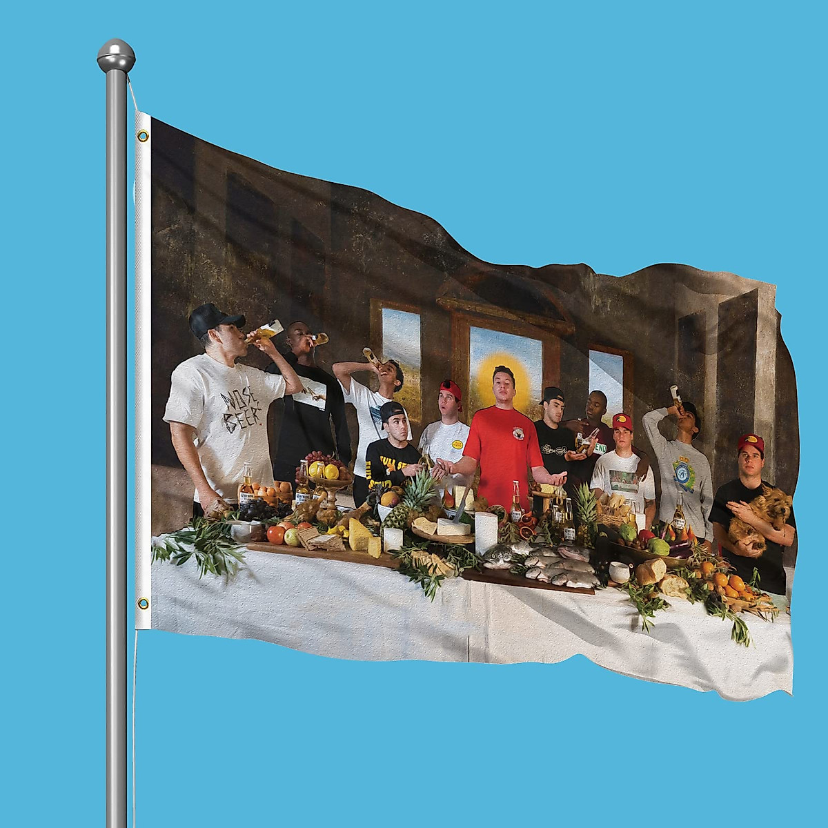 The Last Send Flag 3x5 Feet Flag Funny Poster Durable Man Cave Wall Flag with 2 Brass Grommets This beautiful entertaining banner flag for College Dorm Room Decor,Outdoor,Parties gifts, travel, filming, events, festivals..