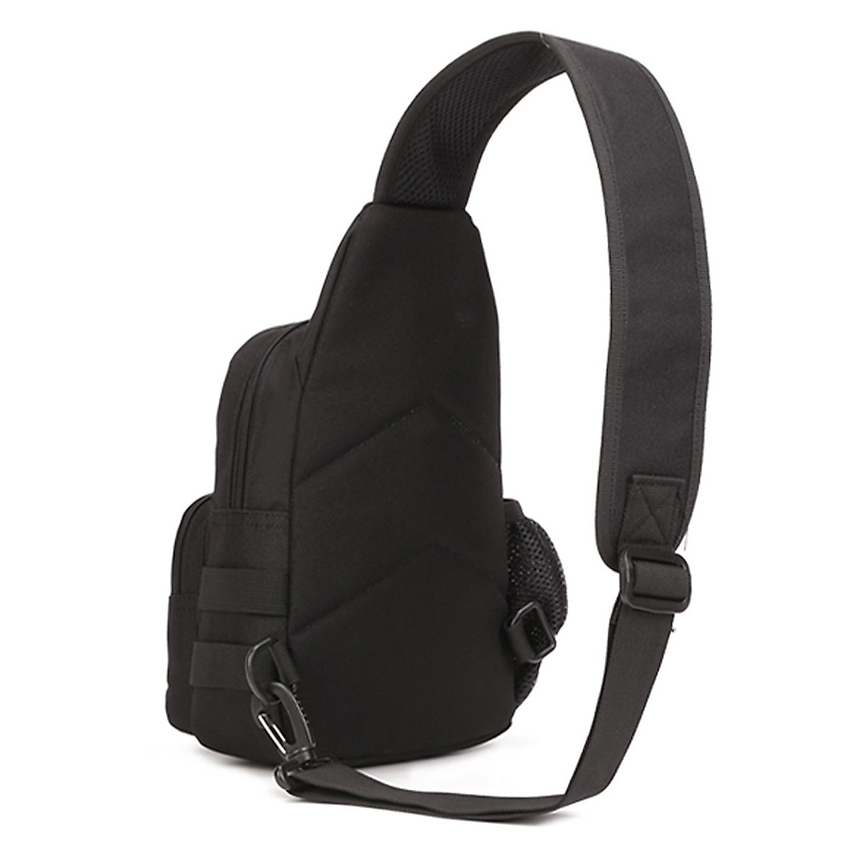 Nylon Tactical Sling Bag Crossbody Backpack for Men Women Outdoor Travel Camping Casual Shoulder Chest Bags Day Pack Hunting Hiking Daypack Black