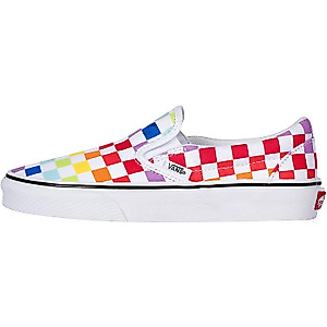 Vans Unisex Authentic Skate Shoe Sneaker (6.5 Women / 5 Men M US, (Checkerboard) Rainbow/True White 7267)