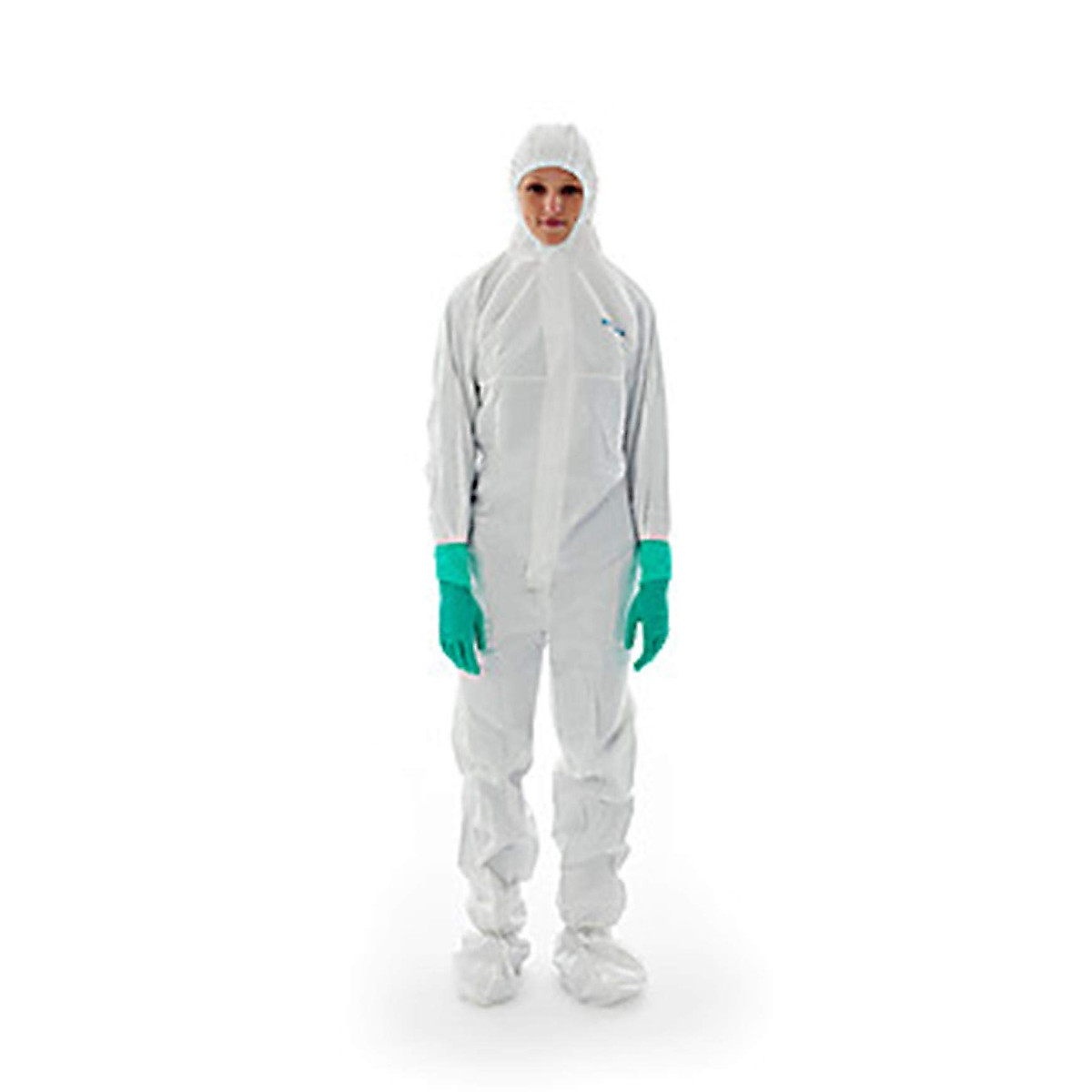 Ansell S-BDFC-M BioClean Coverall with Hood & Integrated Boot, Anti-Static, White, Sterile, M (Pack of 20)
