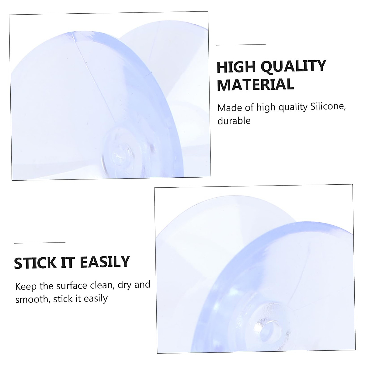 Double Sided Suction Cups, 12pcs Clear Silicone Bumpers Heavy Duty Desk Glass Suction Cups 20mm Double Sided Sucker Pads Bathroom Suction Cup Hooks Small Suction Cups