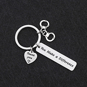 TGBJE Police Officer Appreciation Gift You Make A Difference Keychain Police Officer Gift Police Graduation Gift (Police Officer Gift)