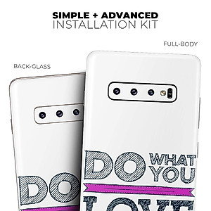 DesignSkinz Do What You Love What You Do Pink V2 Protective Vinyl Decal Wrap Skin Cover Compatible with The Samsung Galaxy S20 (Screen Trim & Back Glass Skin)